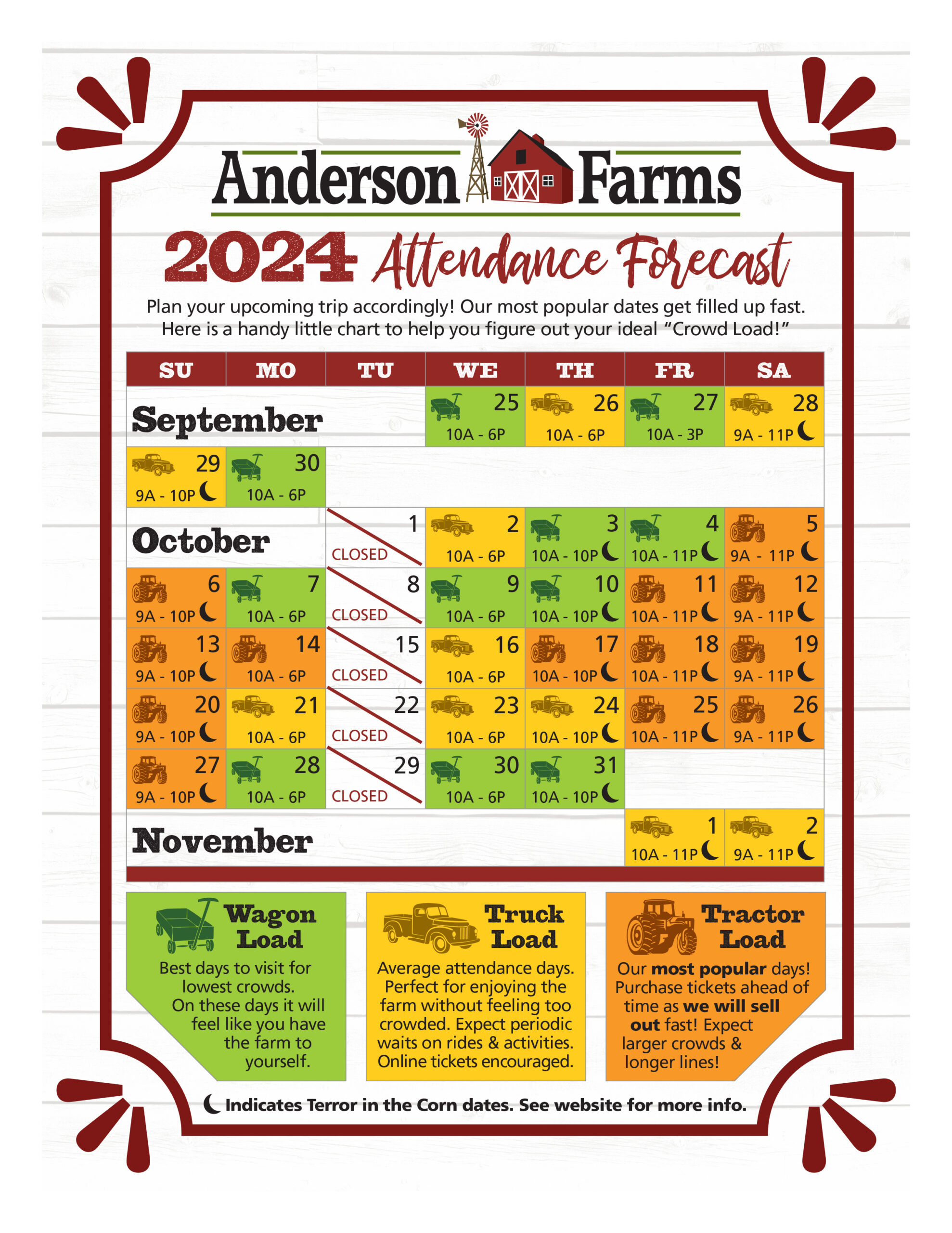 Pricing/Hours - Anderson Farms
